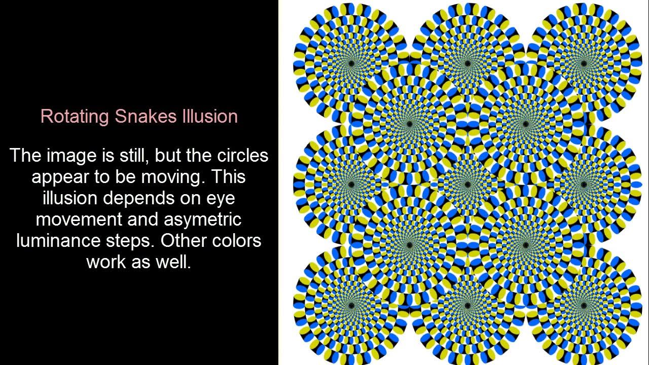 Optical Illusion: Rotating Snakes - YouTube