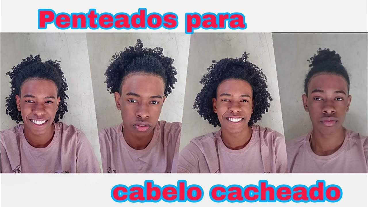 5 PENTEADOS PARA CABELO CACHEADO MASCULINO - #cachos #penteados - YouTube