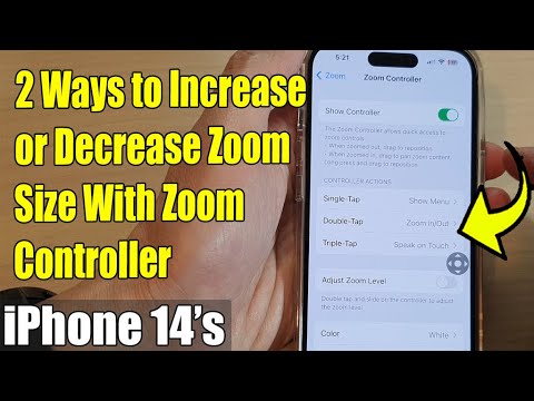 iPhone 14's/14 Pro Max: 2 Ways to Increase or Decrease Zoom Size With Zoom Controller - YouTube