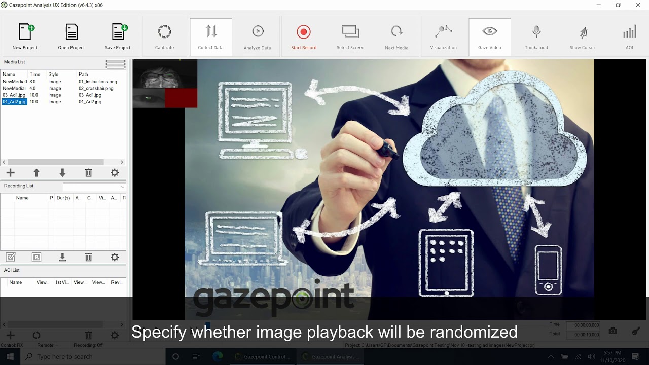Gazepoint Analysis Text Image Video Testing Demo - YouTube