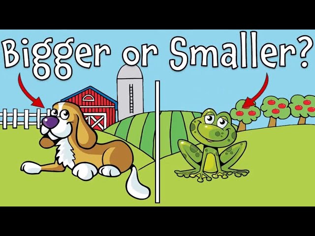 Bigger & Smaller Animal Game - For K…: English ESL video lessons