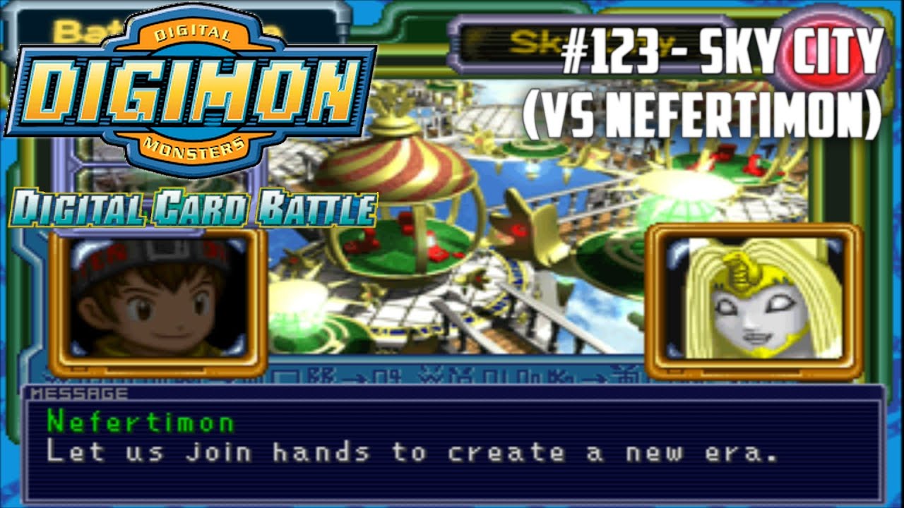 Digimon Digital Card Battle #123 - Sky City (VS Nefertimon) - YouTube