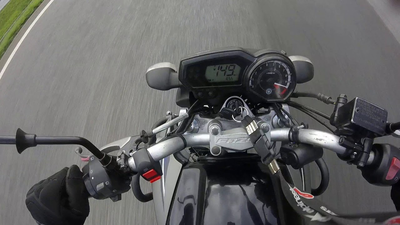 Fazer 151km/h top speed - YouTube