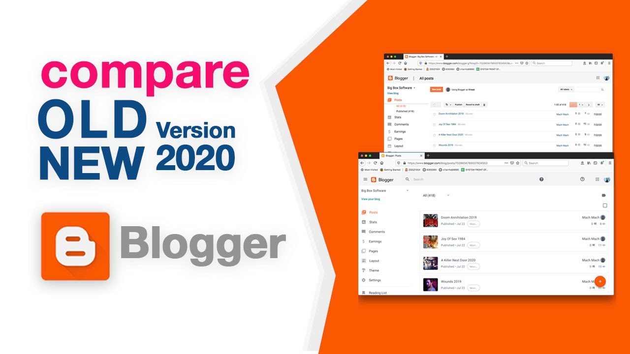 New blogger vs Old blogger version 2020 - YouTube