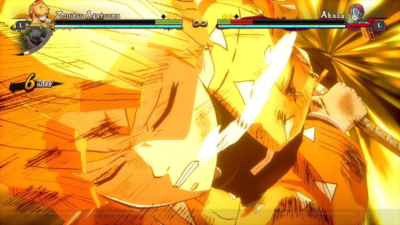 Demon Slayer : Awaken Zenitsu Vs Akaza Upper Three Demon Final Arc | Pc ...