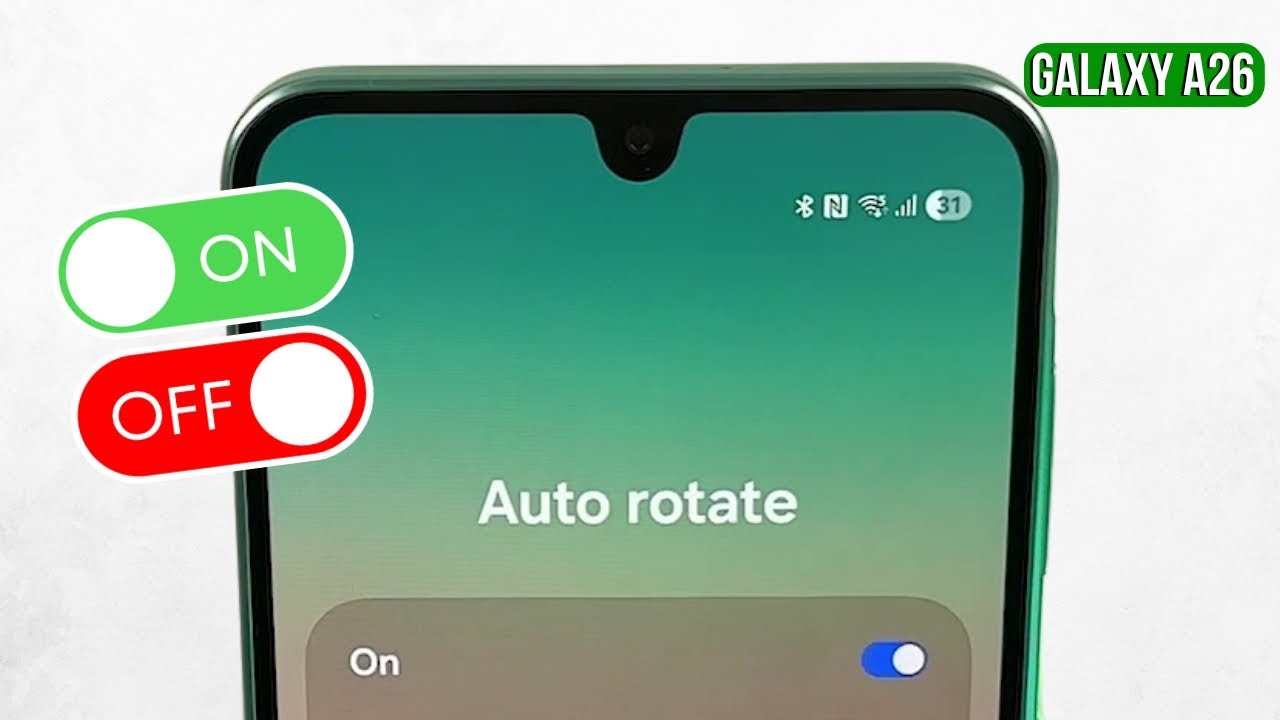 How to Turn On/Off Auto Rotate on the Samsung Galaxy A26 - YouTube
