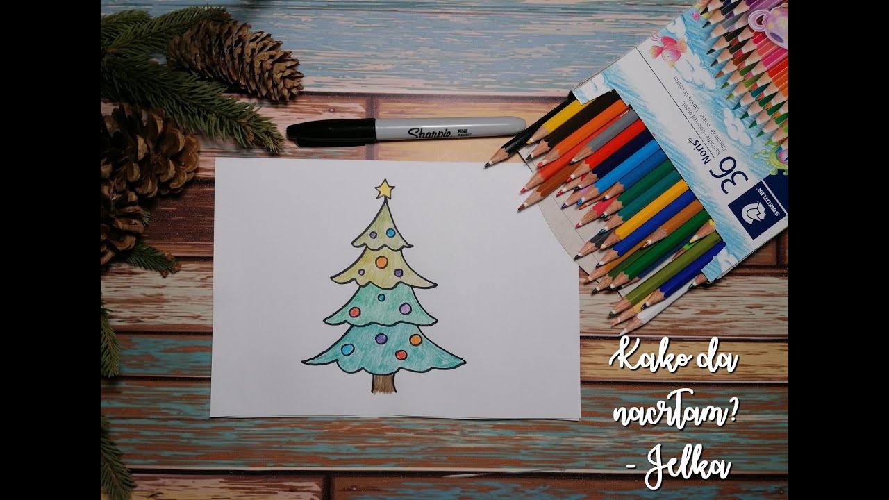 Kako da nacrtam? | Novogodišnja jelka | s02e04 - YouTube