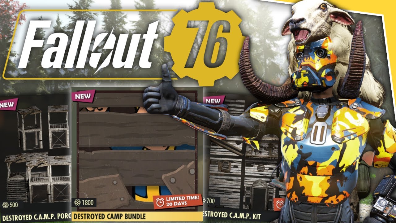 Fallout 76 - Atomic Shop Update: Destroyed Camp Bundle - YouTube
