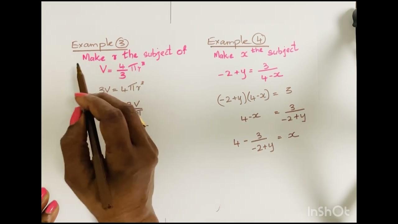 Rearranging formulas - YouTube