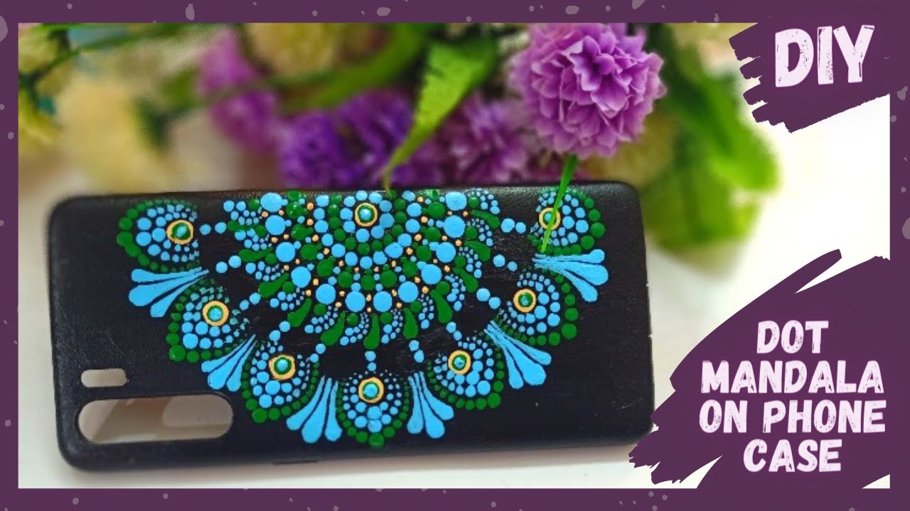 Dot Mandala on Phone Case || No Dotting Tools Required || DIY - YouTube