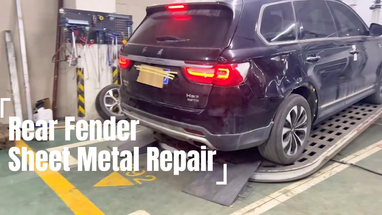 Rear fender sheet metal repair for HongQi car#mechanic #repair # ...
