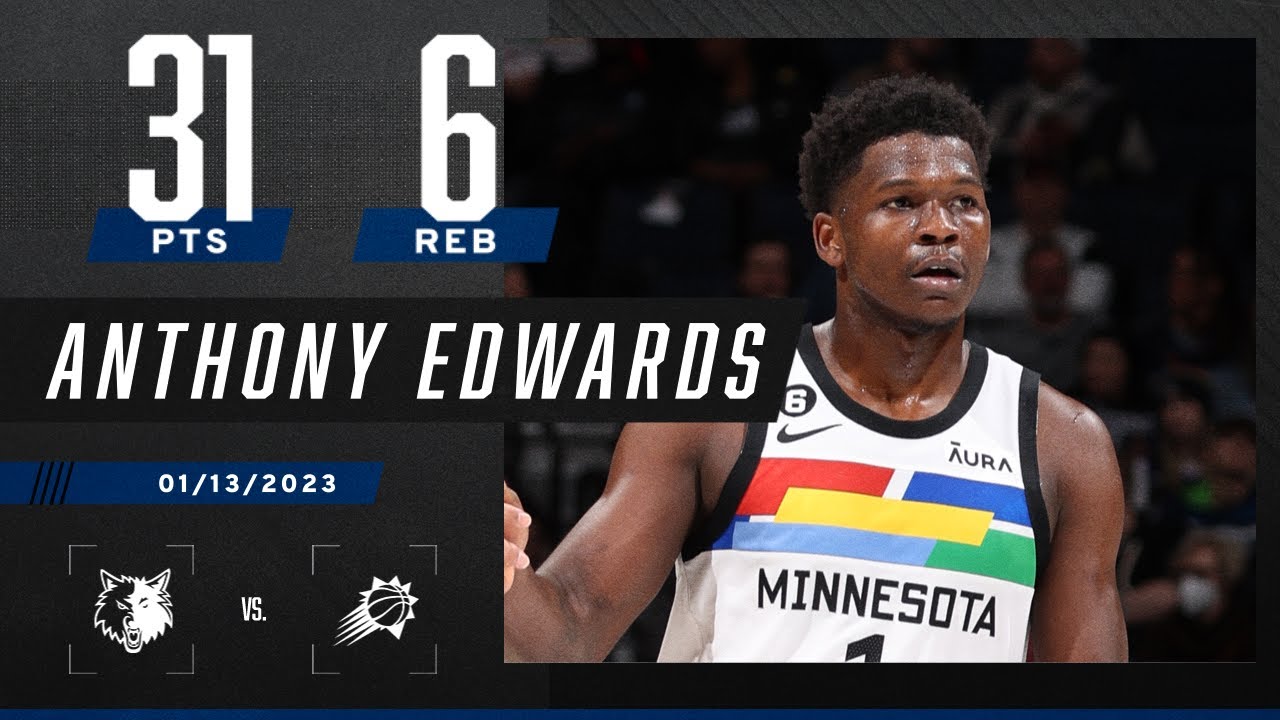 Anthony Edwards TAKES FLIGHT 💥 31 PTS helps Wolves douse the the Suns ...