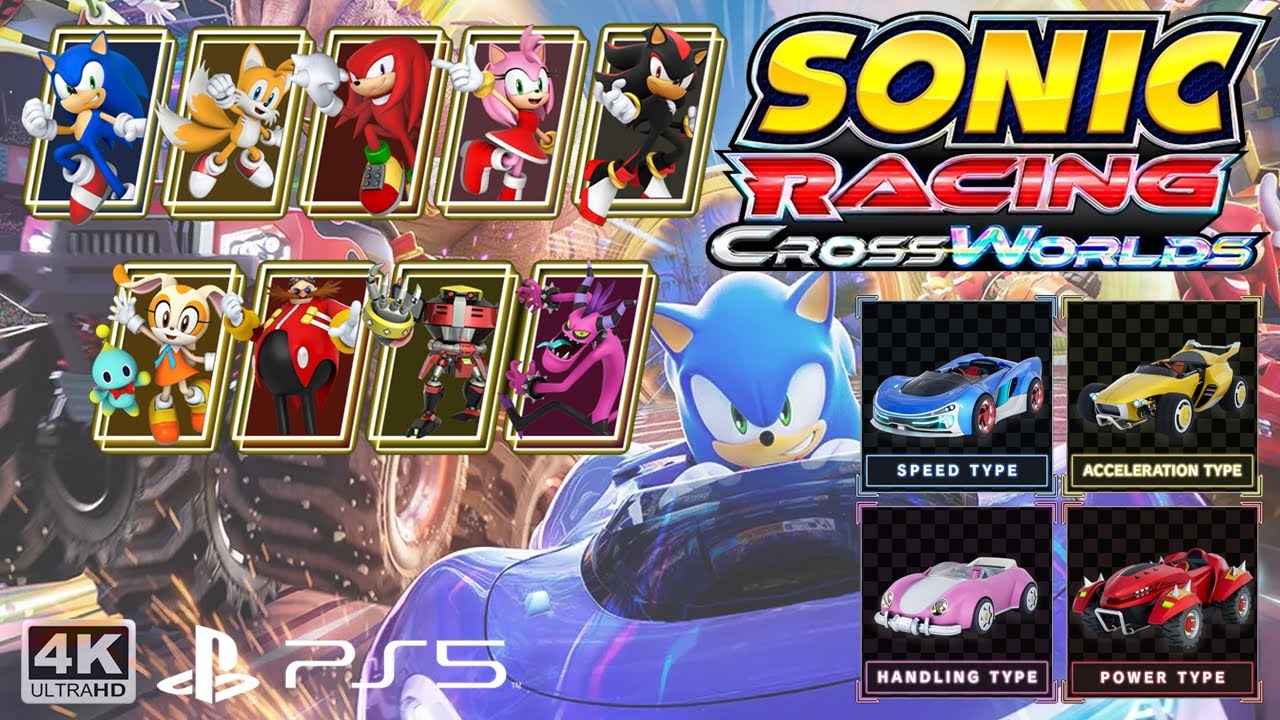 EXCLUSIVE REVEAL of Sonic Racing: CrossWorlds - All Characters, Cars ...