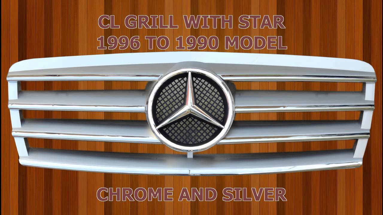 E-CLASS W210 AVANTGARDE ELEGANCE CLASSIC CL TYPES GRILL WITH STAR - YouTube