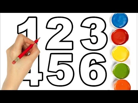 123 Number |learn counting | color in number |counting for kids |1234 ...
