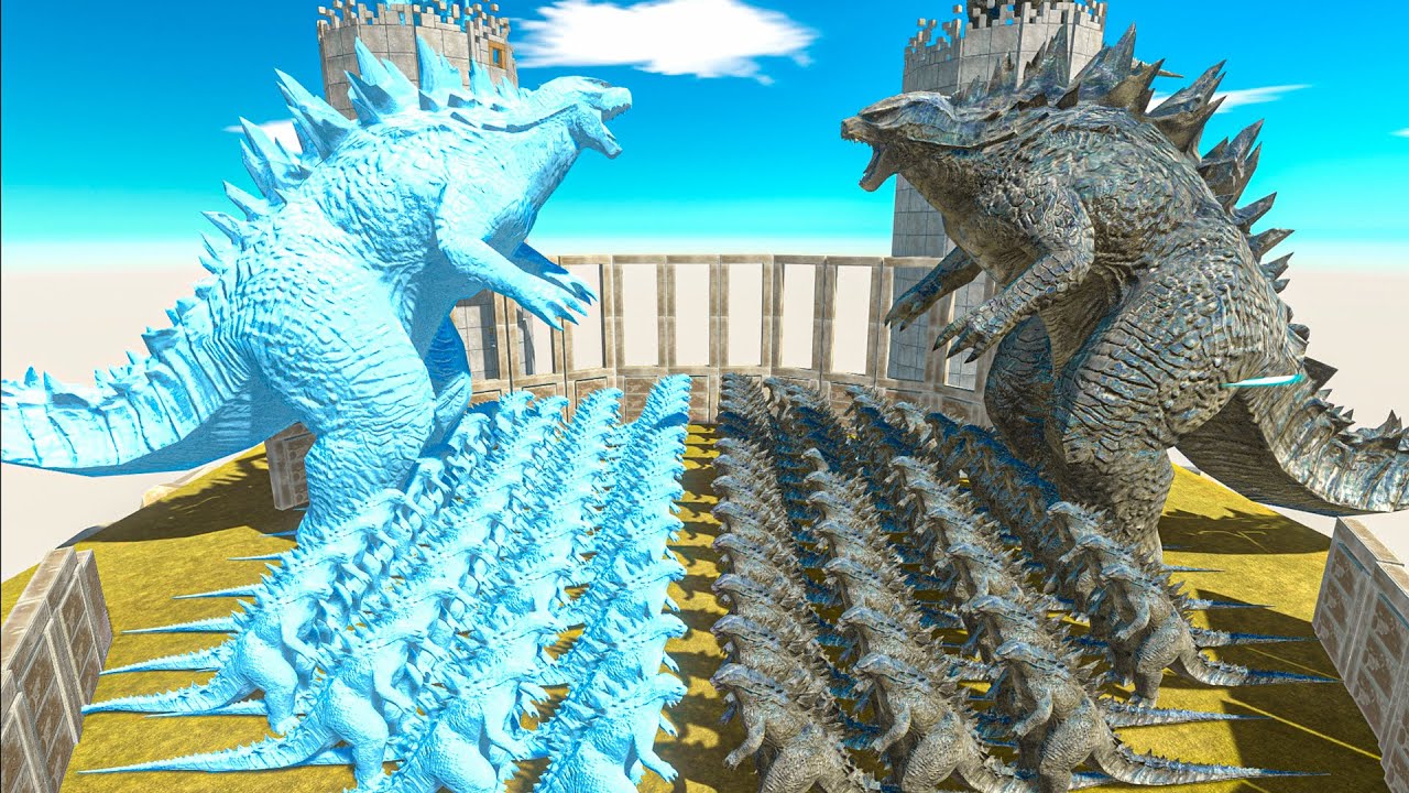 Epic Godzilla Battle | Growing Godzilla 2014 vs Freeze Godzilla ...