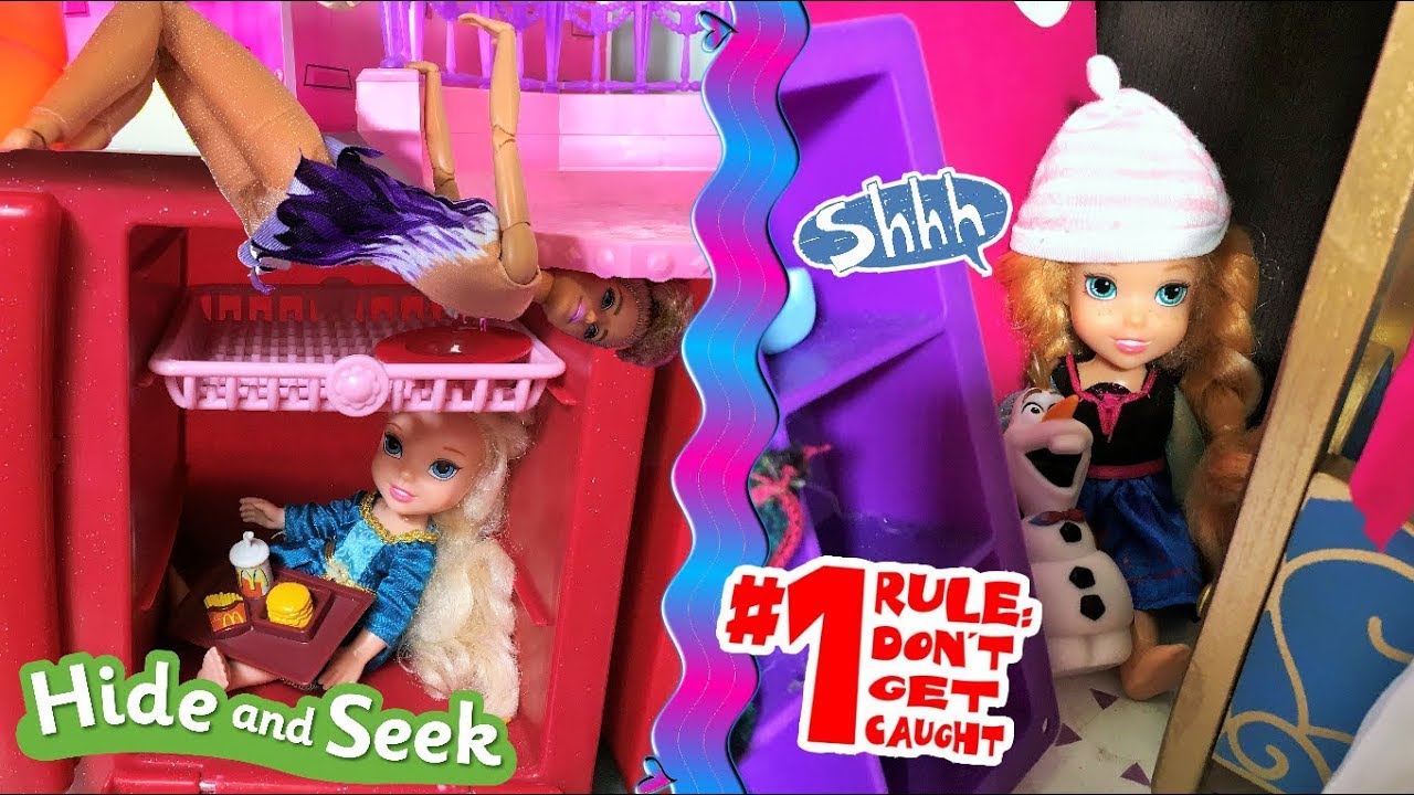 Anna and Elsa Toddlers Amazing new Babysitter ! Hide and Seek Game ...