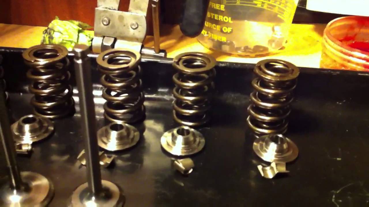 Longman valves for our Sprite race head - YouTube