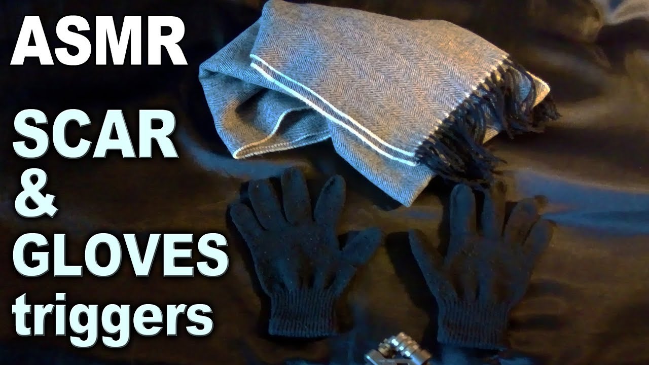 ASMR winter gloves & scarf smoothing triggers for sleeping (No Talking ...