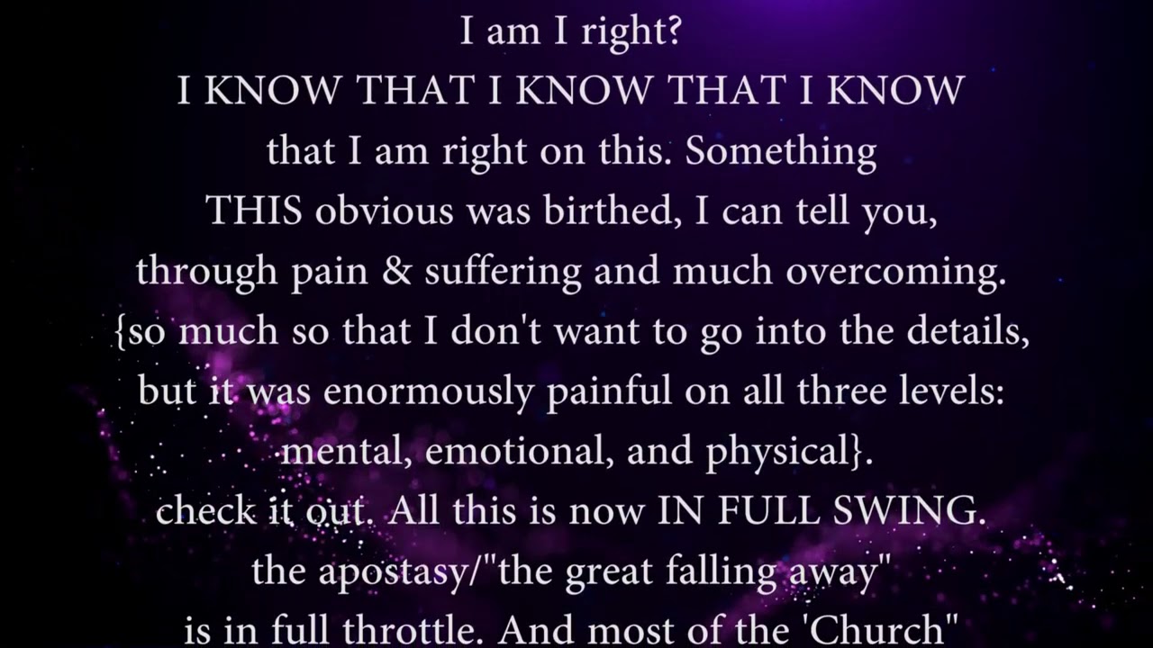 THE TRUTH: THE ONE THING **MOST** Needful !!! - YouTube