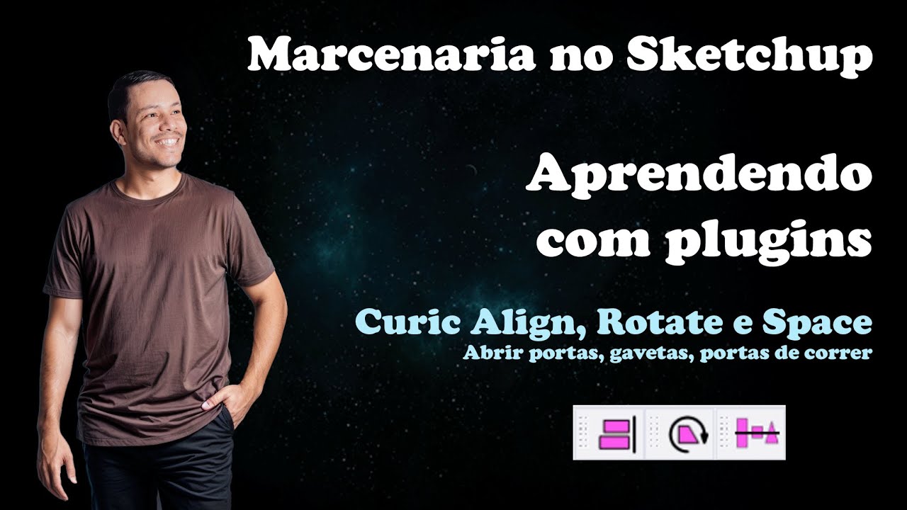 Curic Align, Rotate e Space - Como usar no Sketchup - YouTube