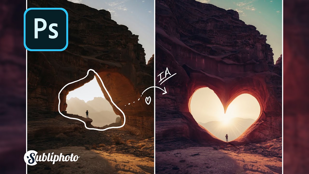 Editer une photo sur Photoshop avec l'aide de l'IA 💞 - YouTube