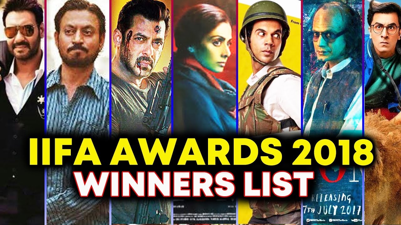 IIFA Awards 2018 | FULL WINNERS LIST | Irrfan Khan, Ajay Devgn, Sridevi ...