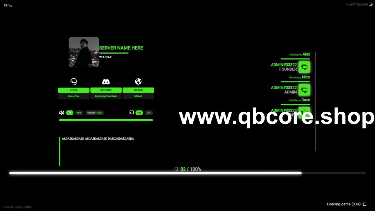 Fivem Loading Screen Template | QBCore Scripts - YouTube