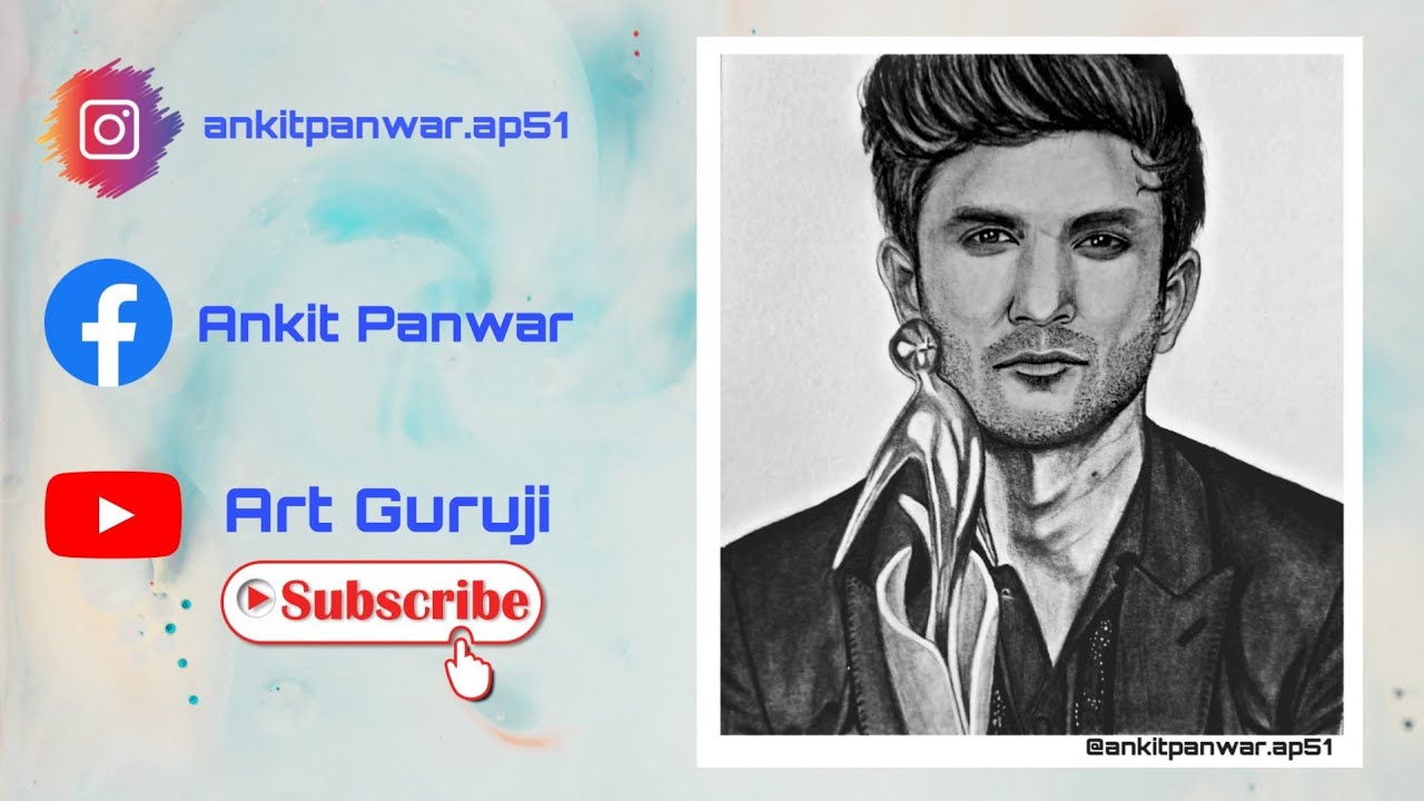 How to draw a Sushant Singh Rajput || Realistic Pencil Drawing || step ...