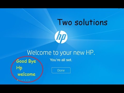 Hp welcome screen problem with 2 solutions 2107 - YouTube