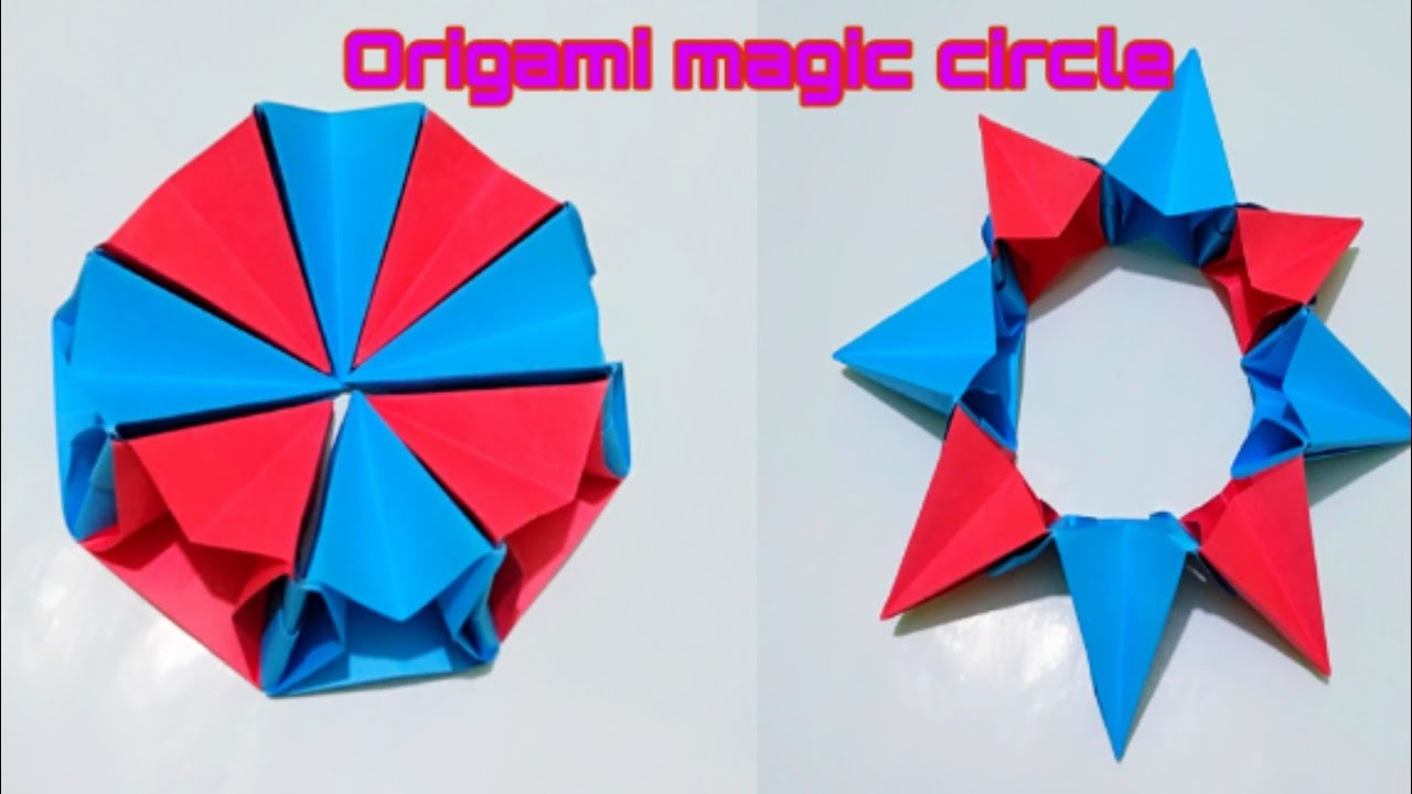 Easy origami magic circle fireworks || DIY Paper Crafts || paper magic ...