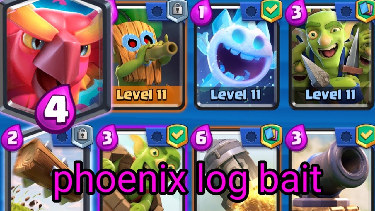 phoenix log bait in clash royale - YouTube
