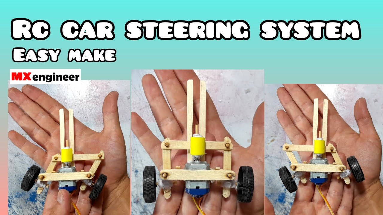 How to make Rc car steering - YouTube