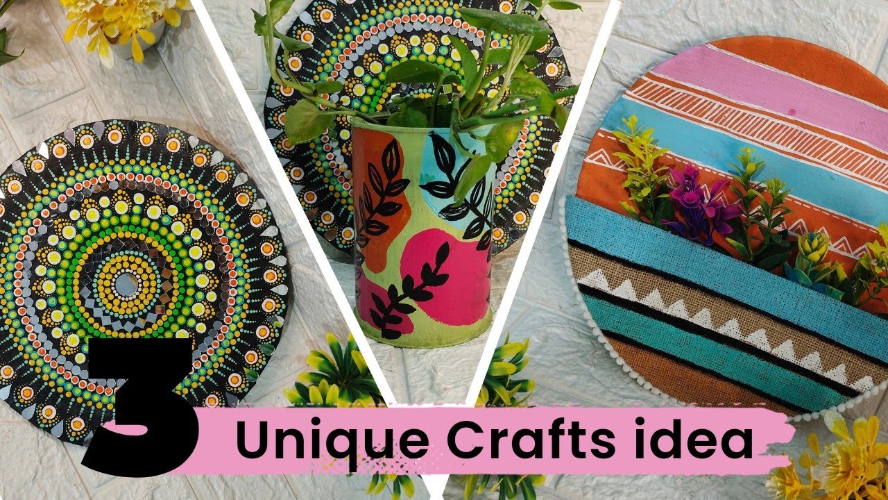 3 Unique Diy From Waste Material // Boho Decor // Mandala Art ...