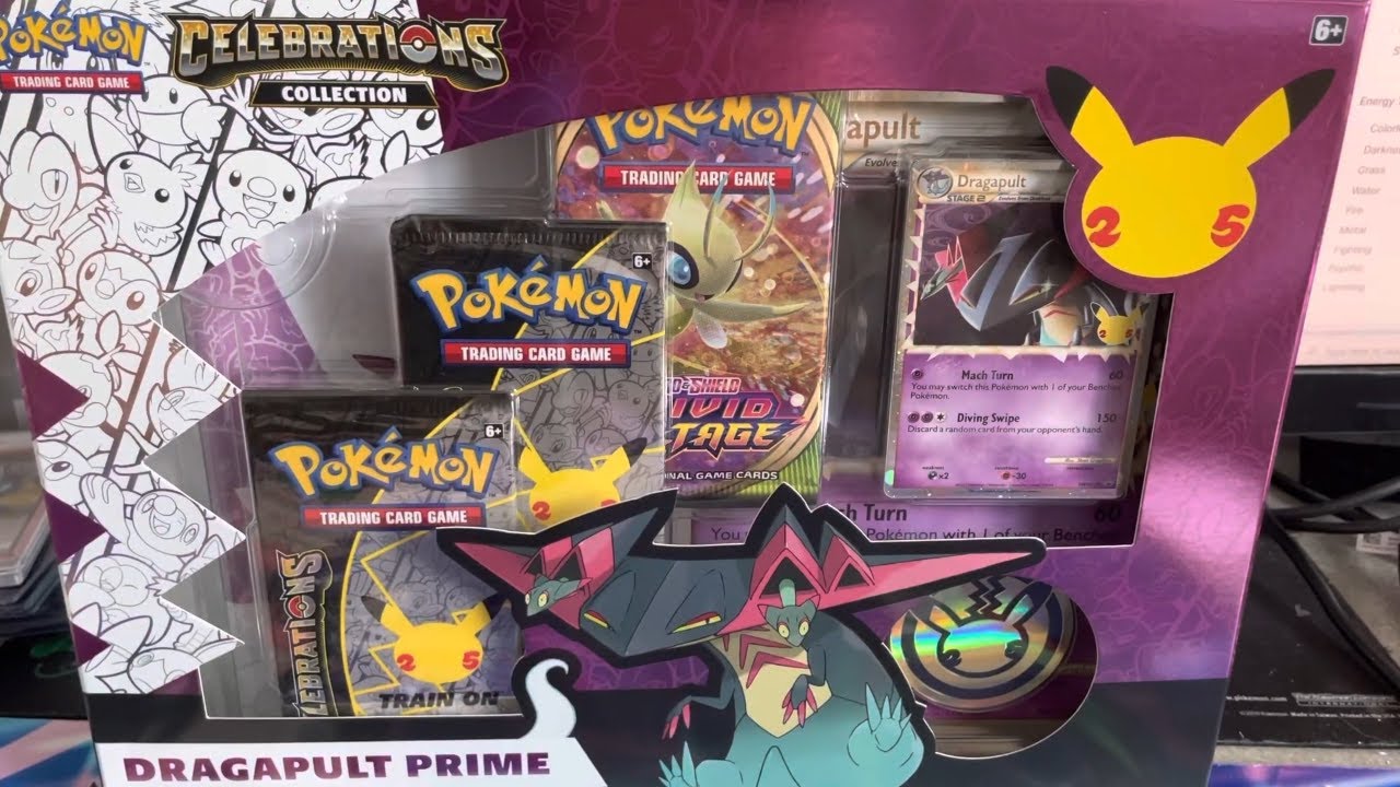 Unboxing the *NEW Pokémon Dragapult Prime Celebrations Box! - YouTube