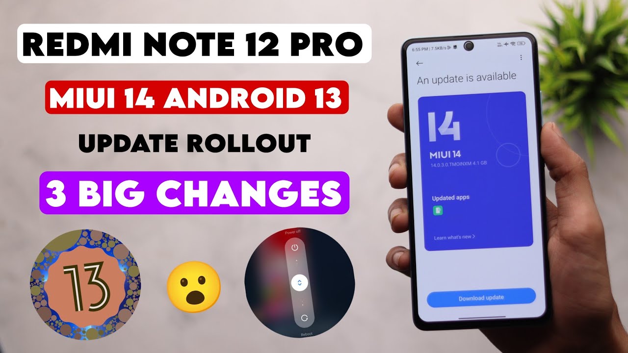 OMG 😱 Redmi Note 12 Pro (MIUI 14) ANDROID 13 Update Rollout | Redmi ...
