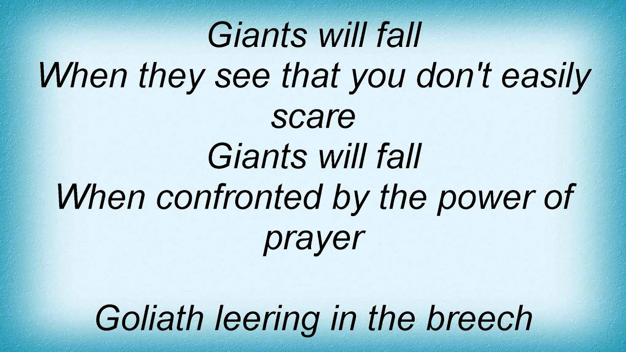 Margaret Becker - Giants Will Fall Lyrics - YouTube
