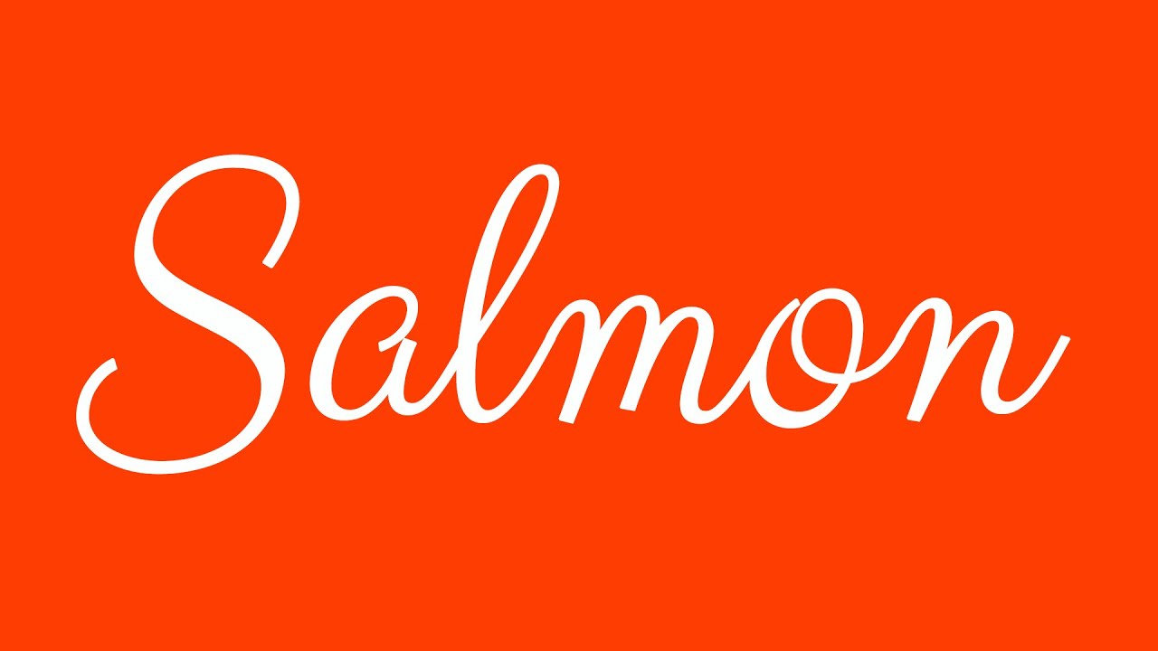 Learn how to Sign the Name Salmon Stylishly in Cursive Writing - YouTube