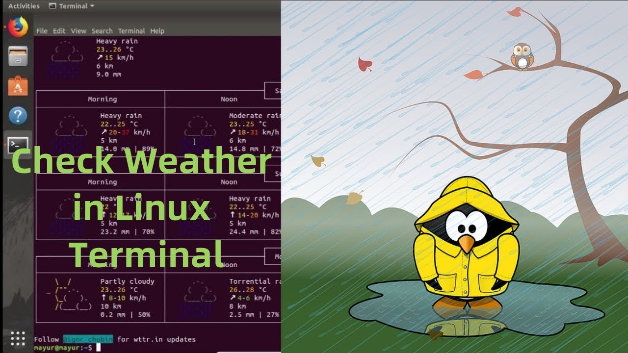 How to Check Weather in Linux Terminal - YouTube