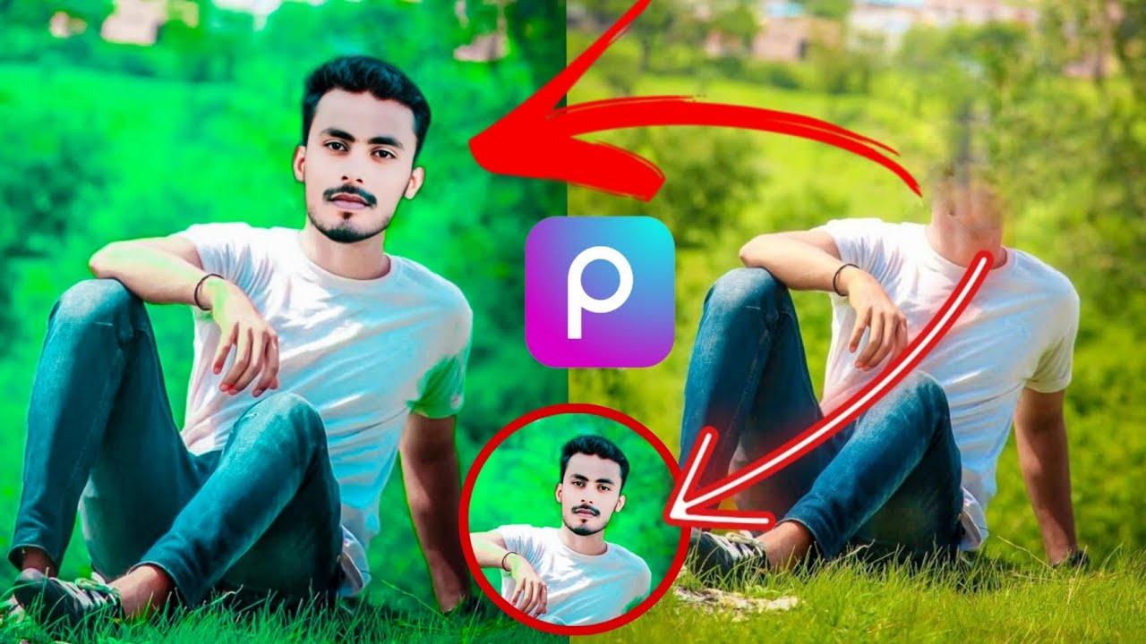 picsart editing video 😱 background change pic on the face and colour ...