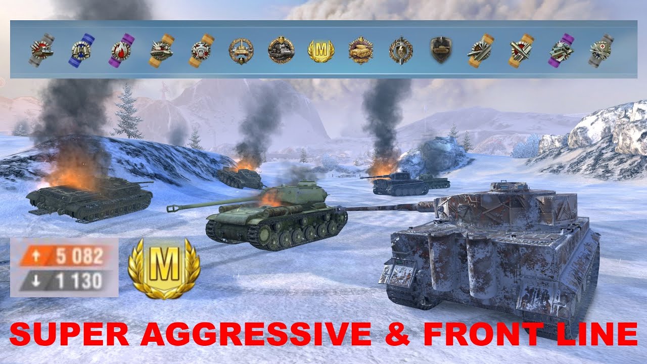 World of Tanks Blitz | Tiger I: Super Aggressive and Front Line - YouTube