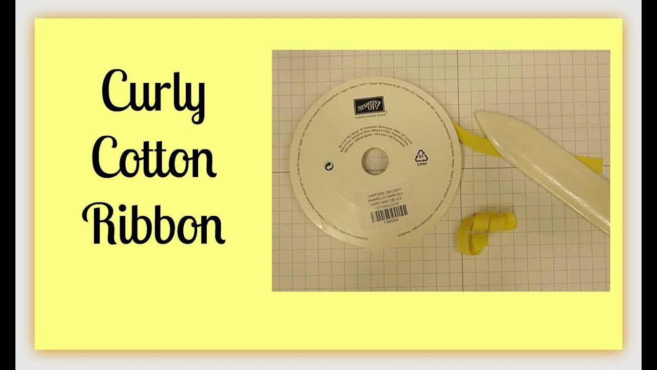 Quick Crafting Tip - Curly Cotton Ribbon - YouTube