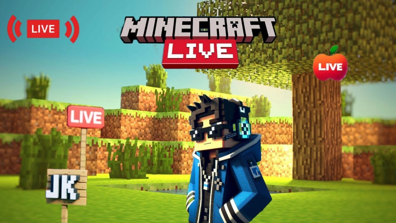 jogando Minecraft Transmissão ao vivo de Apple jk ( Minecraft ) - YouTube