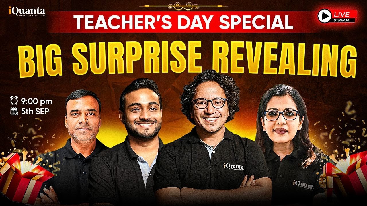 Big Surprise Reveal on Teacher's Day 😲 | iQuanta's Gift for CAT 2025 ...