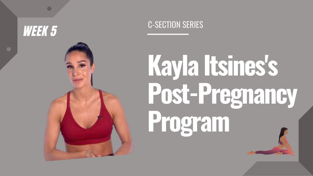 KAYLA ITSINES Post-Pregnancy WEEK 5 workout II SWEAT Application - YouTube