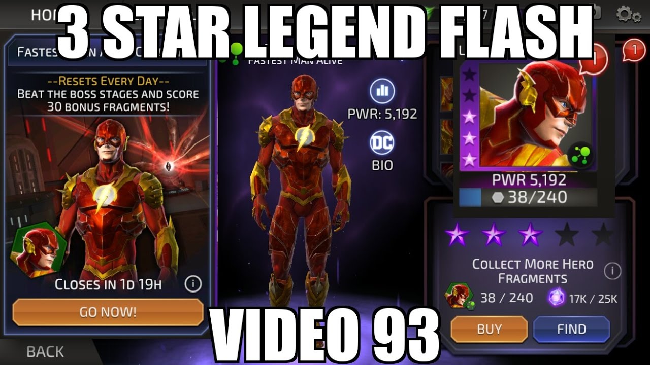 DC Legends Game Video 93 = 3 Star Legend FLASH - YouTube