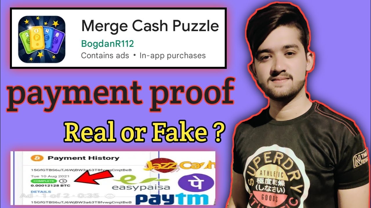 Merge Cash puzzle app real or fake // Merge Cash puzzle app payment ...