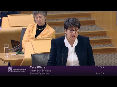 Question from Tess White MSP & subsequent debate, Scottish Parliament ...