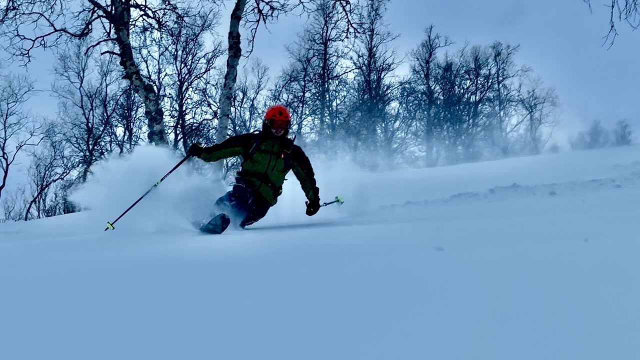 Telemark Powder Skiing - YouTube