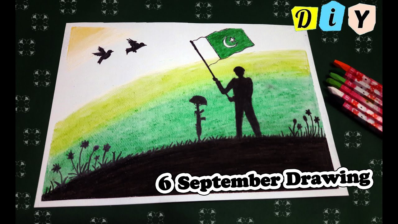 Defense day drawing with oil pastels | 6 September drawing | defense ...